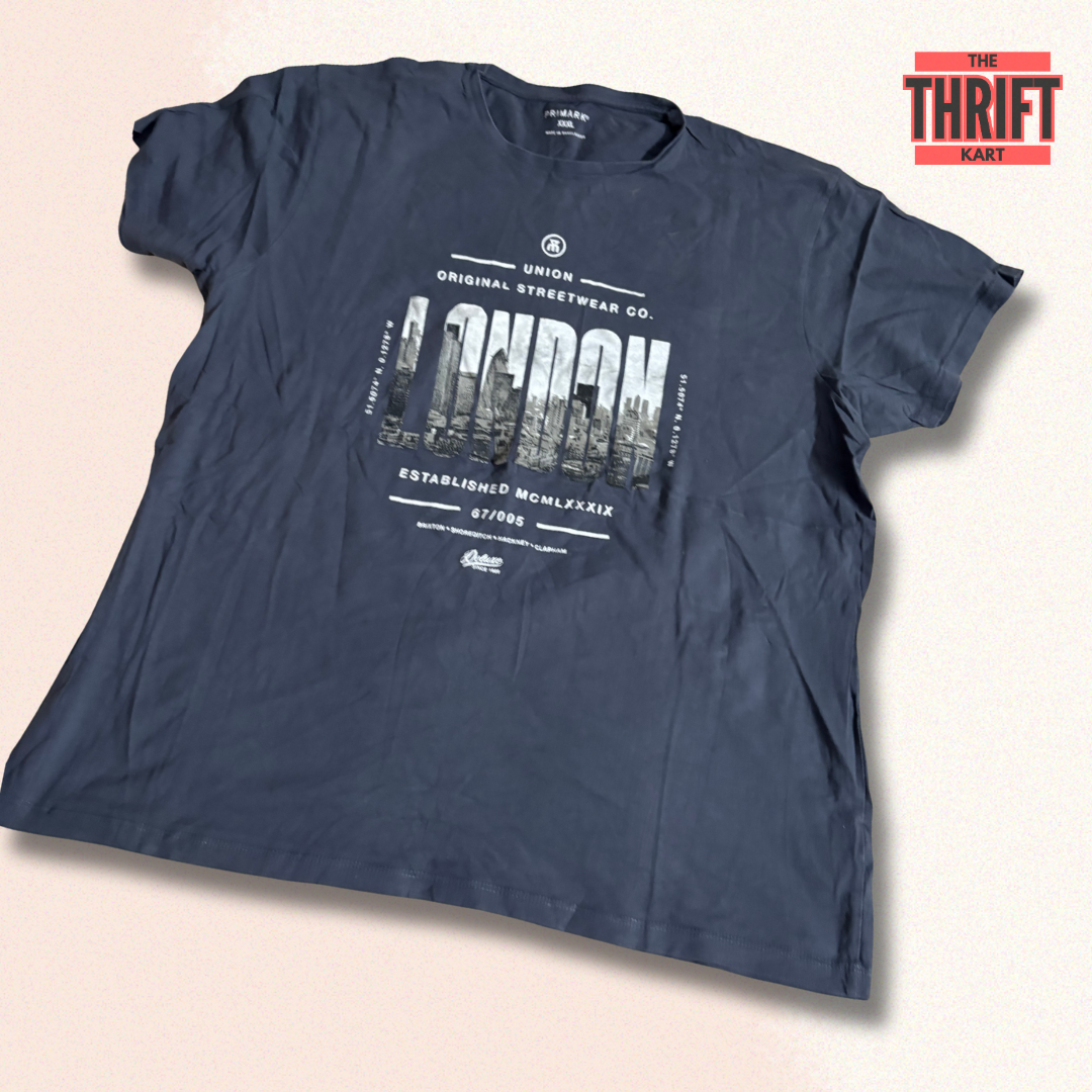 Primark Grey Oversized Tee | Made in Ireland – The Thrift Kart