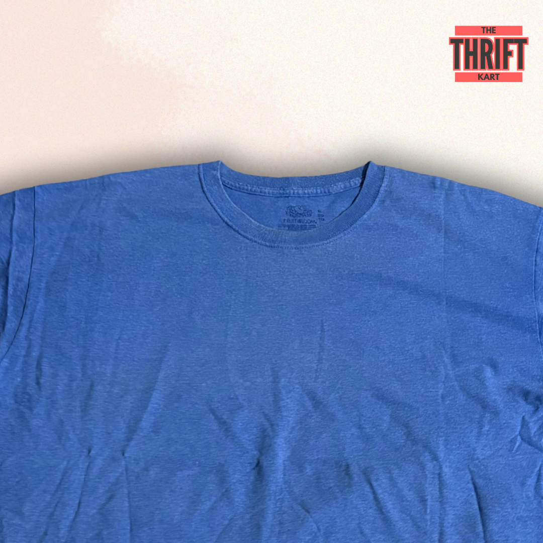 Fruit of the Loom Blue Oversized Tee | Made in USA – The Thrift Kart