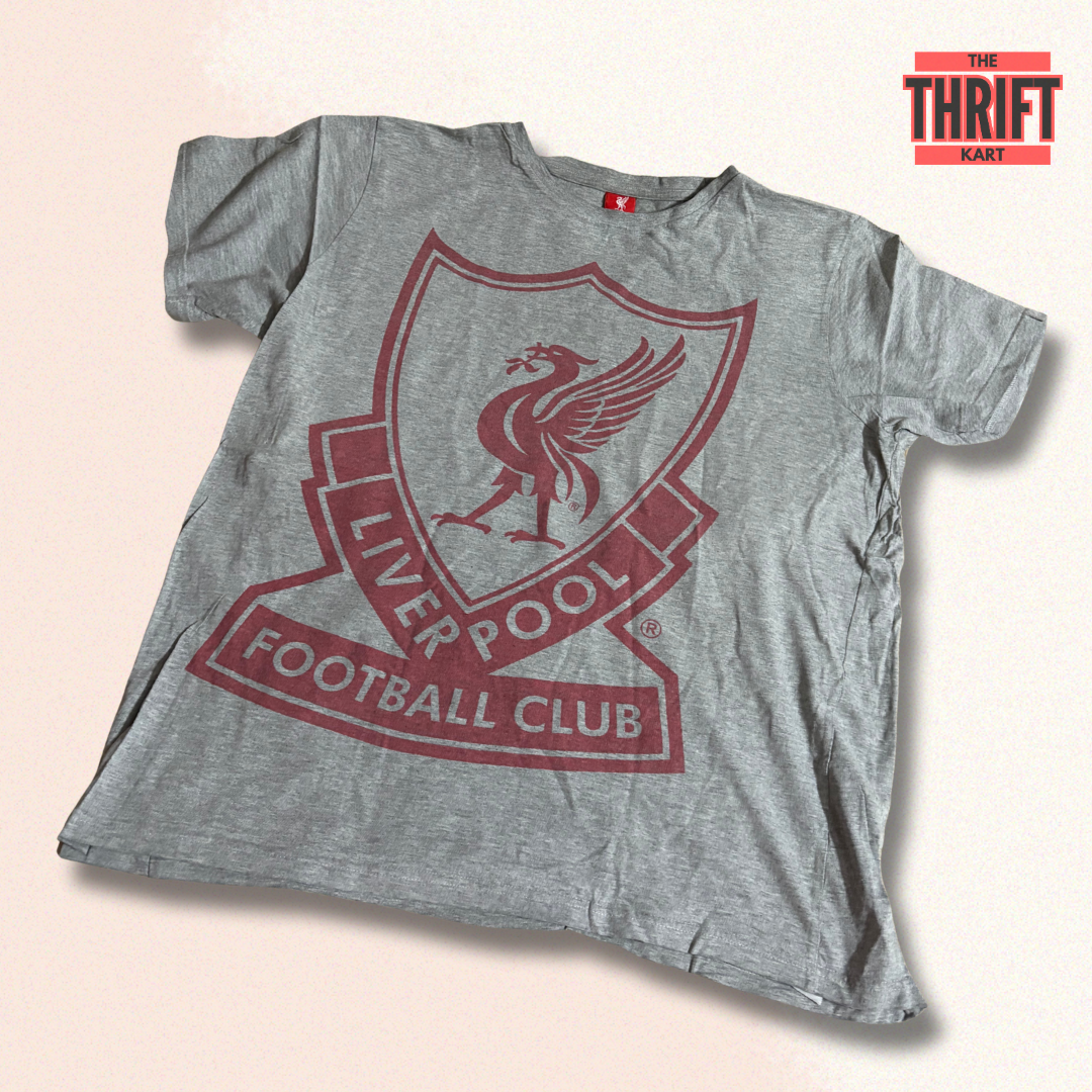 L.I.C Grey Tee Oversized | Made in USA – The Thrift Kart