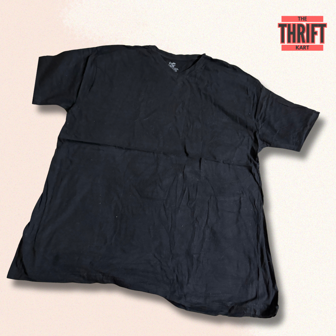 Jandec Black Oversized Tee | Made in India – The Thrift Kart